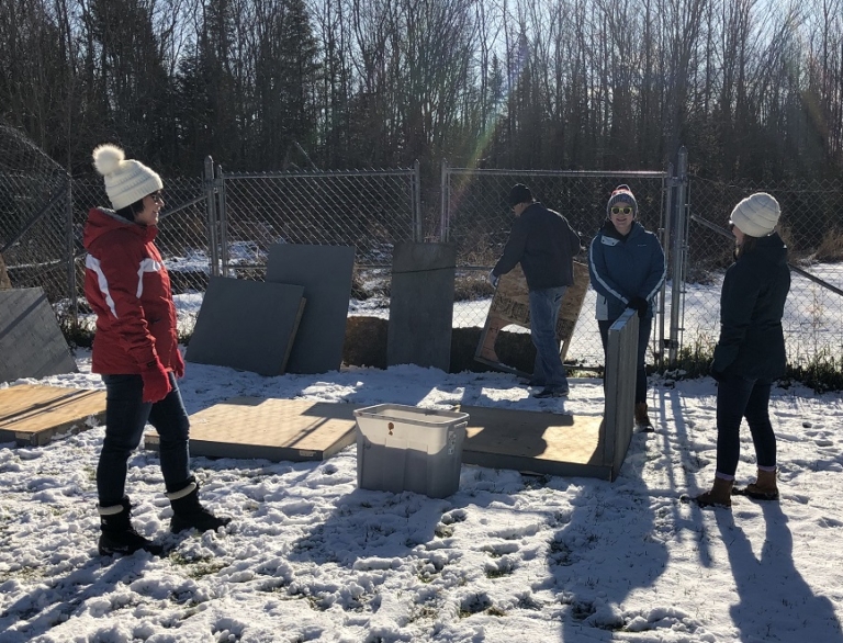 Sidney sisters build shelters for Benton dogs - The Town Line Newspaper